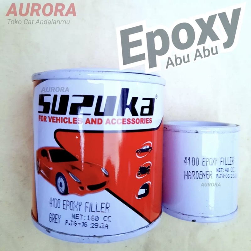 SUZUKA Epoxy Filler Grey 200ml Epoksi Abu-abu / Primer Dasaran Poksi ...