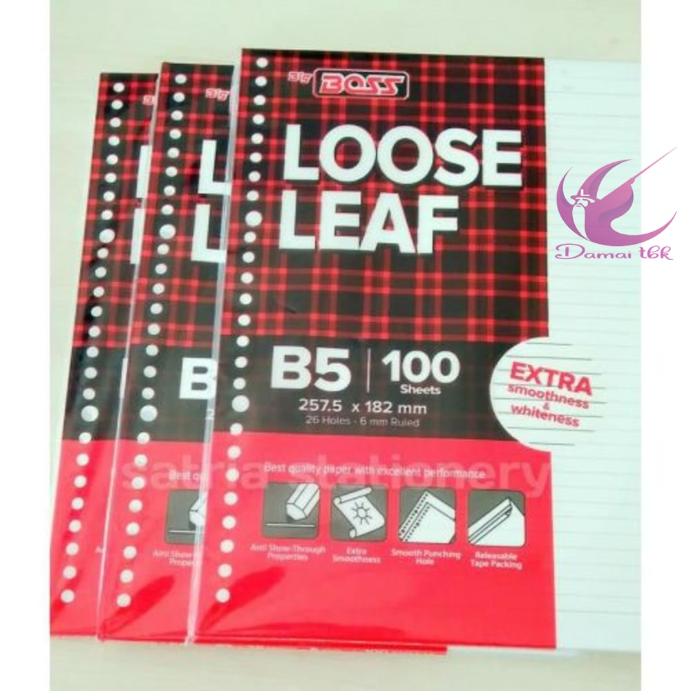 BIGBOSS Loose Leaf Isi Binder garis B5-100 isi 100 lembar isi Ulang | Lazada Indonesia