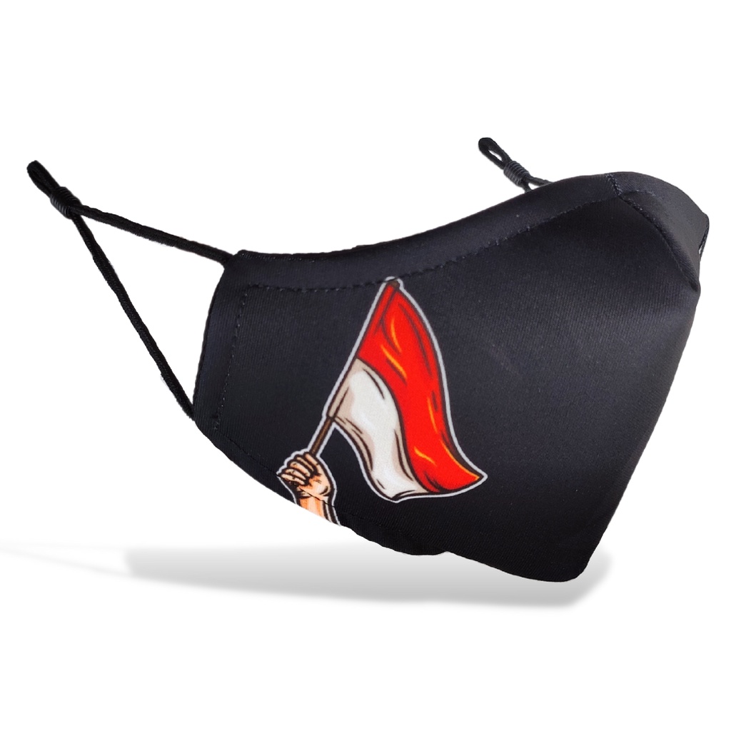 Masker Kain Hijab Polos 2 Lapis Edisi Kemerdekaan Indonesia | DMI Mask ...