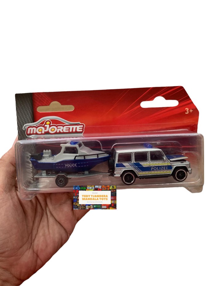 Majorette Trailer Mercedes Benz AMG G63 Polizei with Police Boat ...