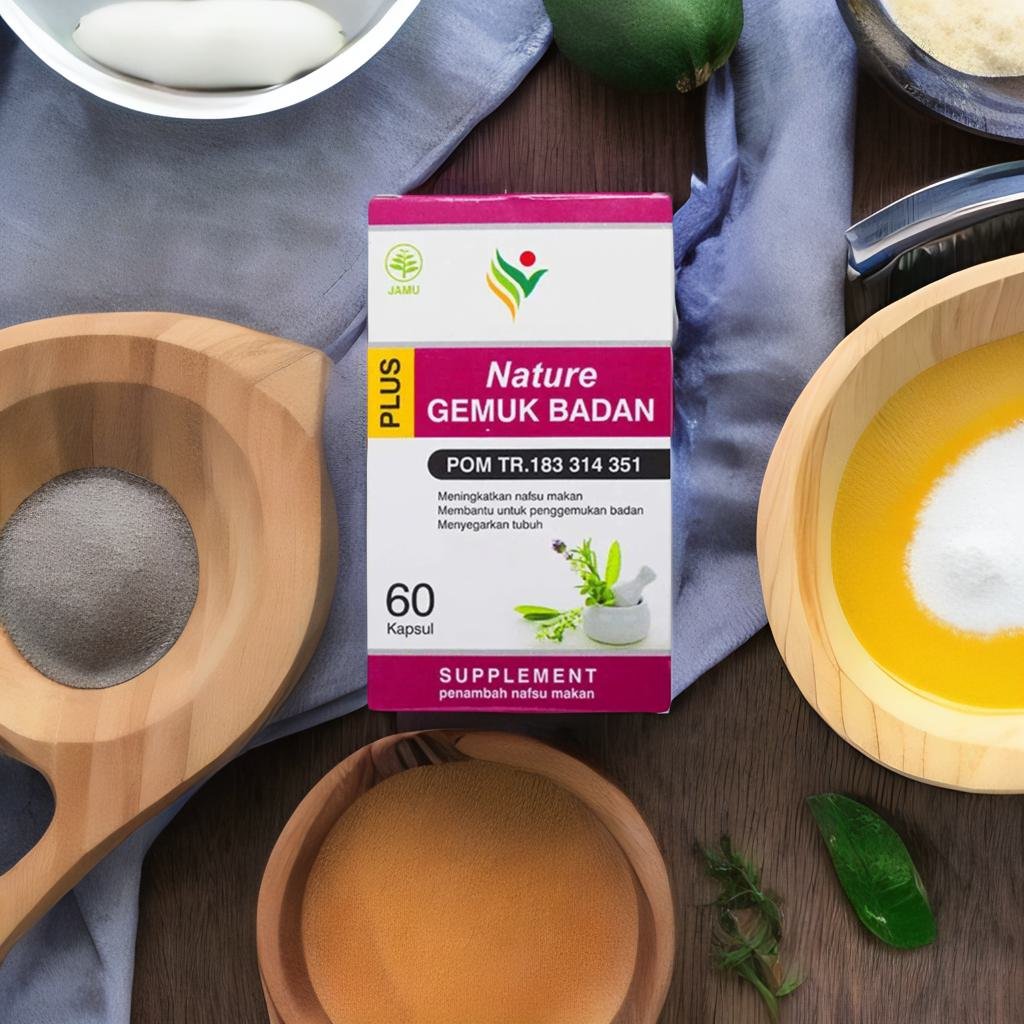 Suplemen Alami Nature Gemuk Badan 60 Kapsul untuk Menambah Berat Badan ...