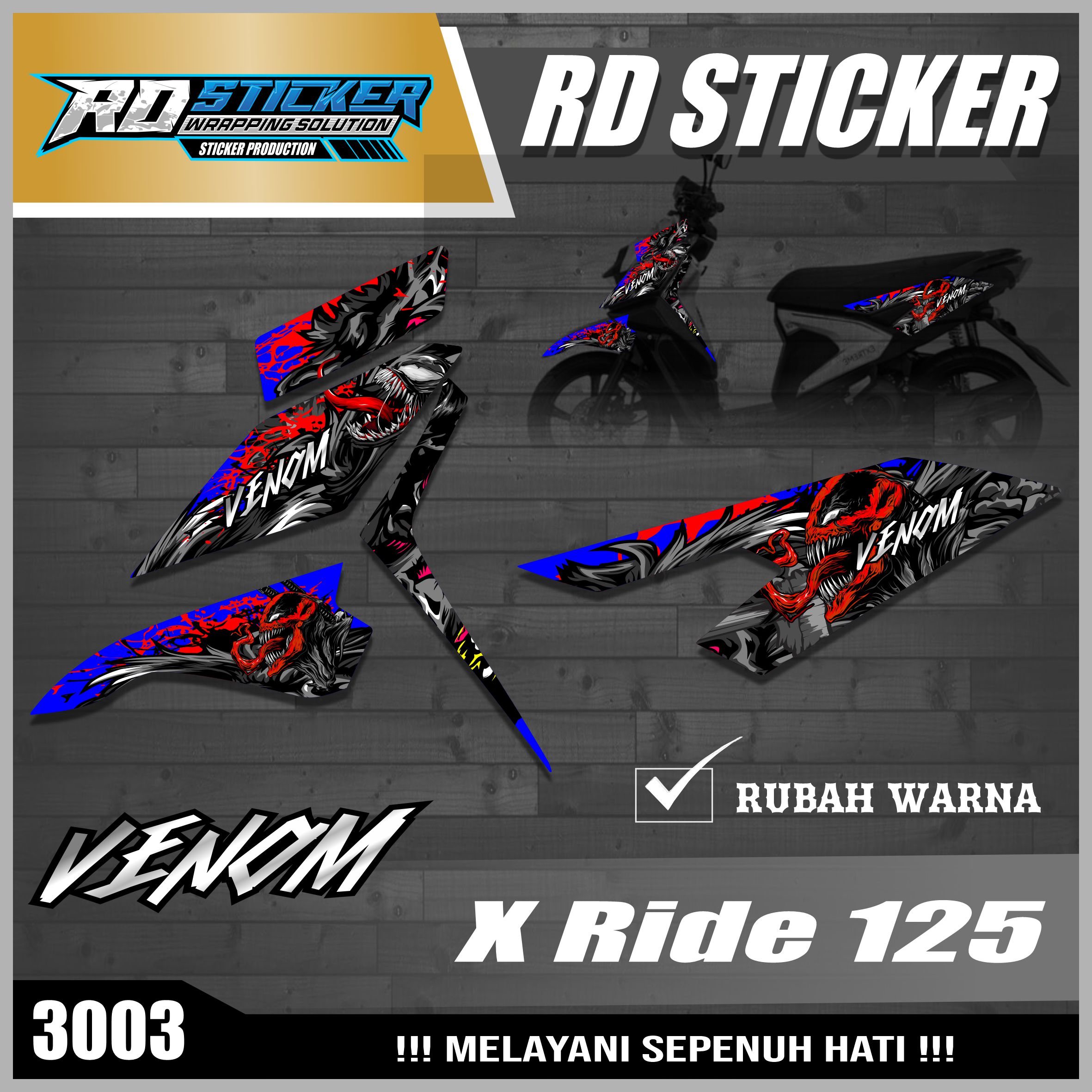 ( COD ) striping x ride 125 striping x ride 125 variasi hologram ...