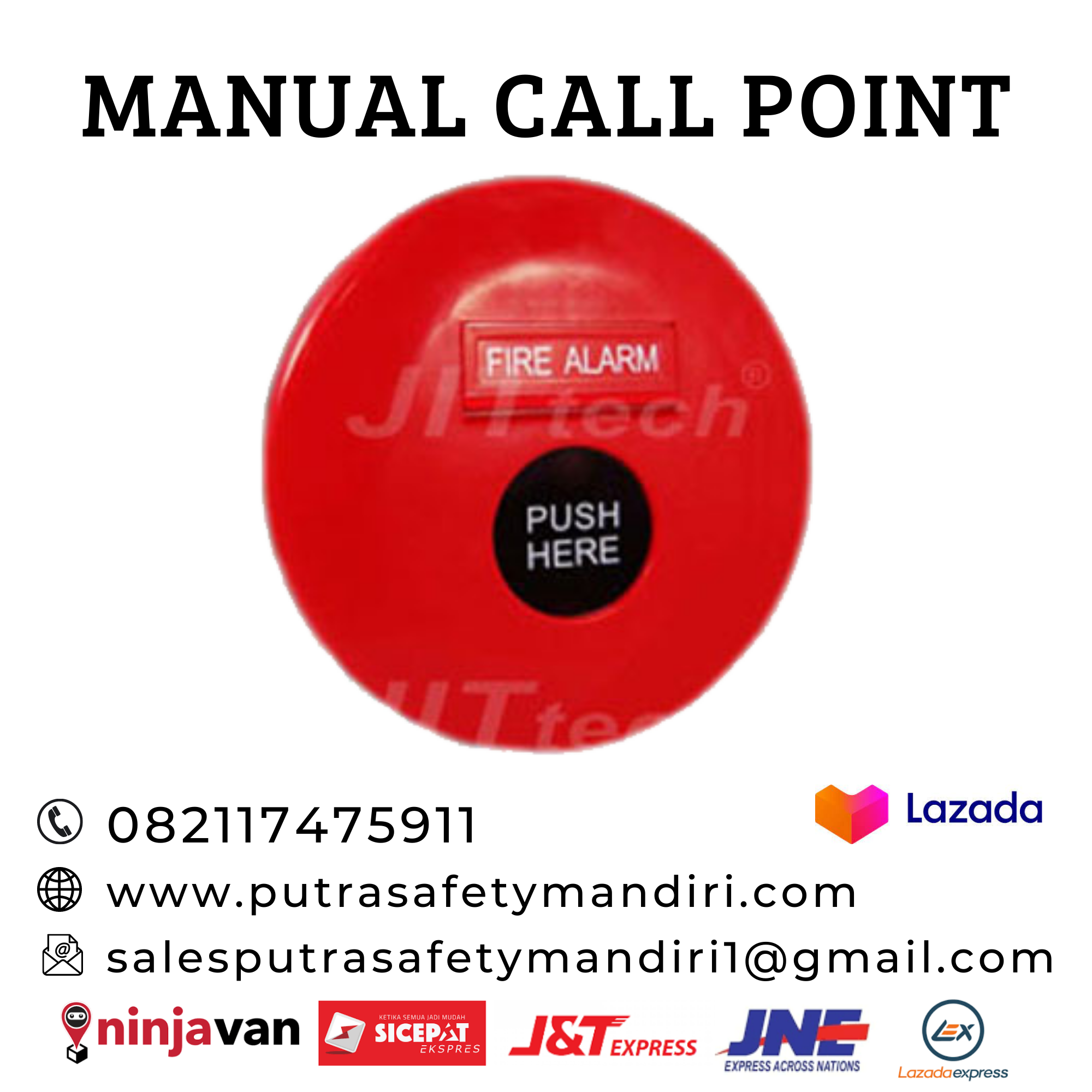MANUAL CALL POINT FIRE ALARM JITTECH JIT-FP1 PUSH BUTTON PERINGATAN KEBAKARAN | Lazada Indonesia