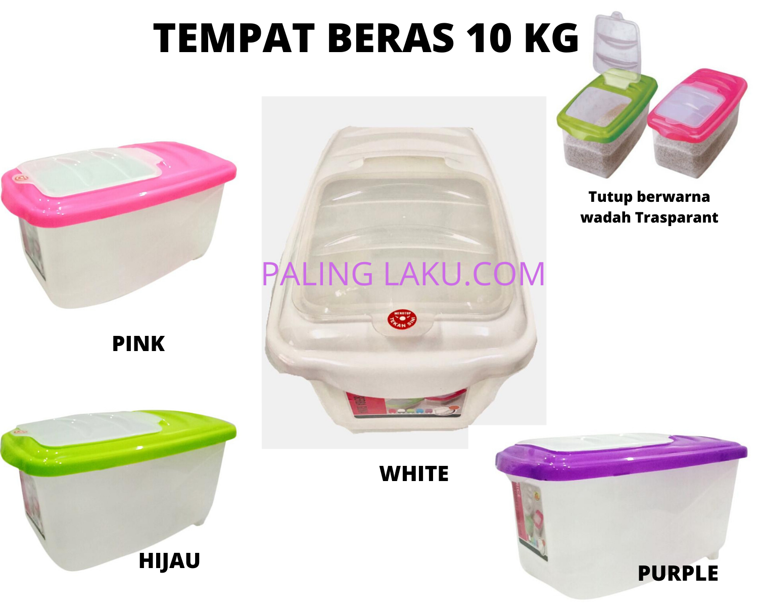 BEST SELLER Rice Box 10 KG / Tempat Beras/ Container Beras MIXCOLOR ...