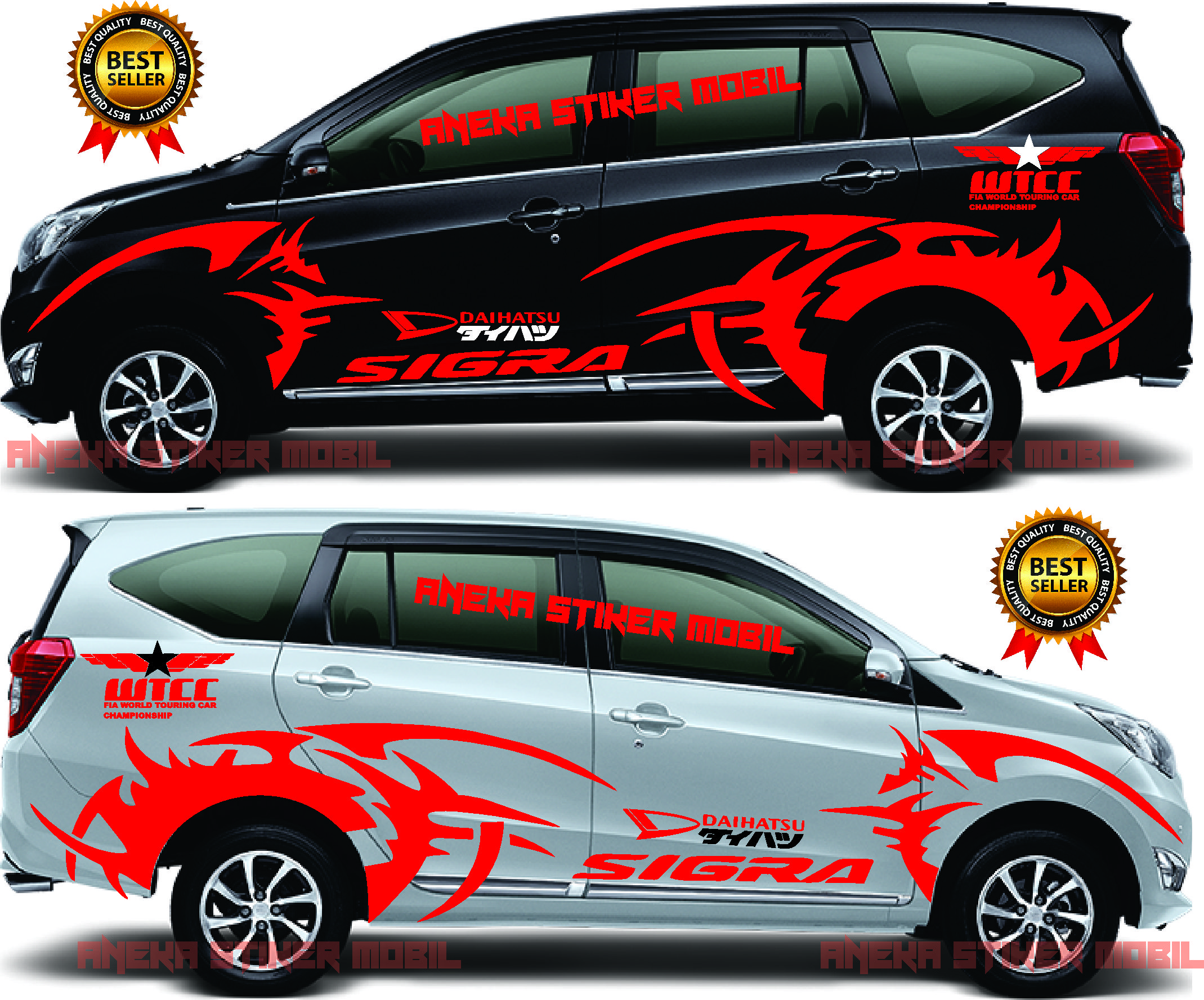 Stiker Mobil Daihatsu Sigra Sticker Cutting Body Car Tribal | Lazada ...