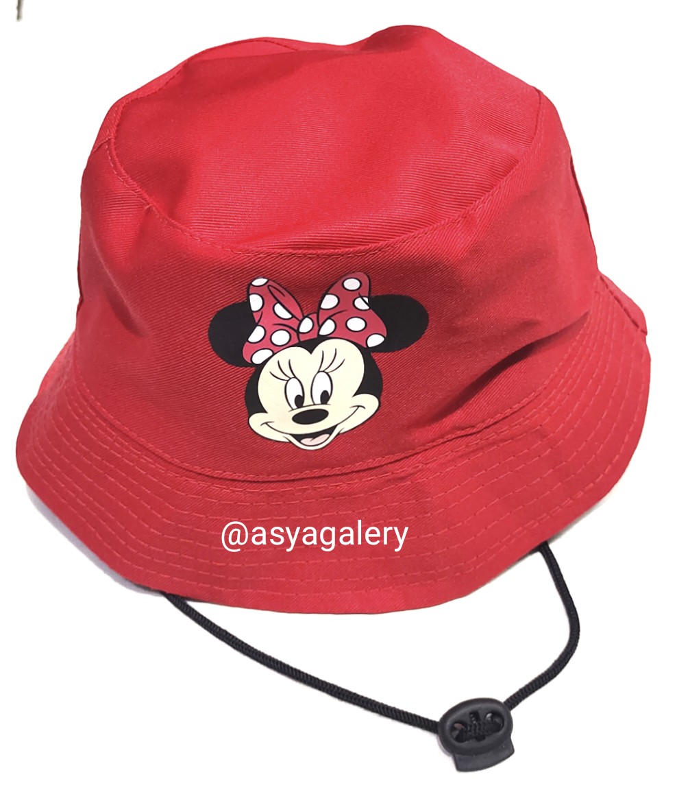Topi Bucket Anak Karakter Mickey Mouse/Bucket Minnie Mouse Sablon ...