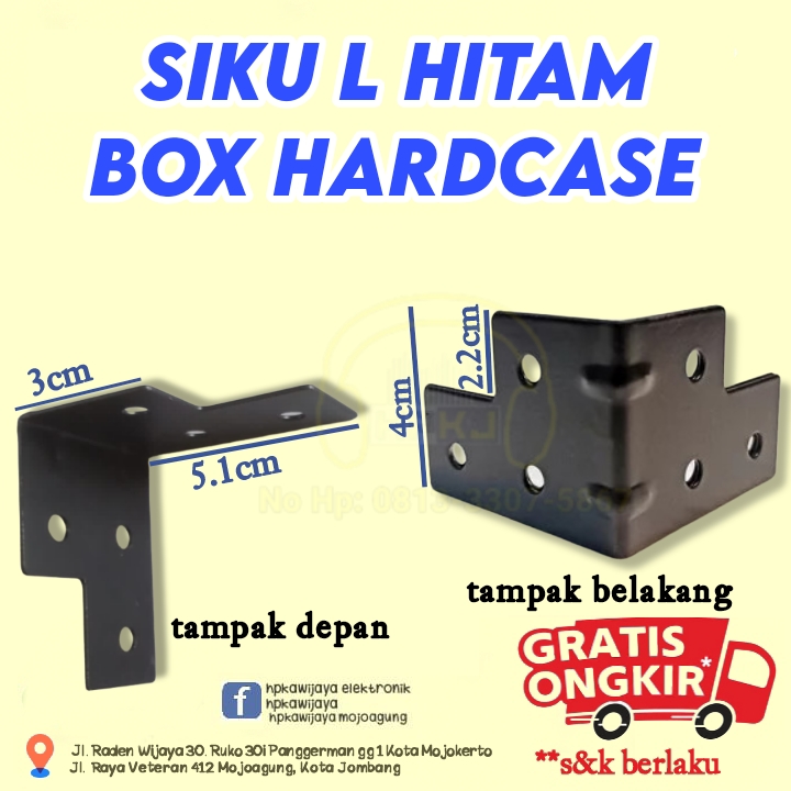 SIKU L POJOK HITAM HARD CASE siku L pojok hitam box hardcase | Lazada ...