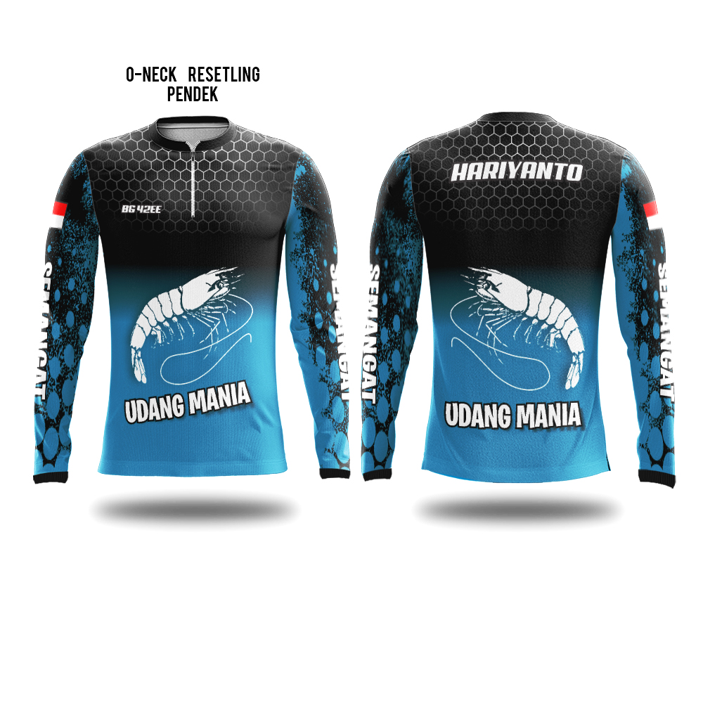 Jersey Kaos Mancing Lengan Panjang memancing desain custom Udang faname ...