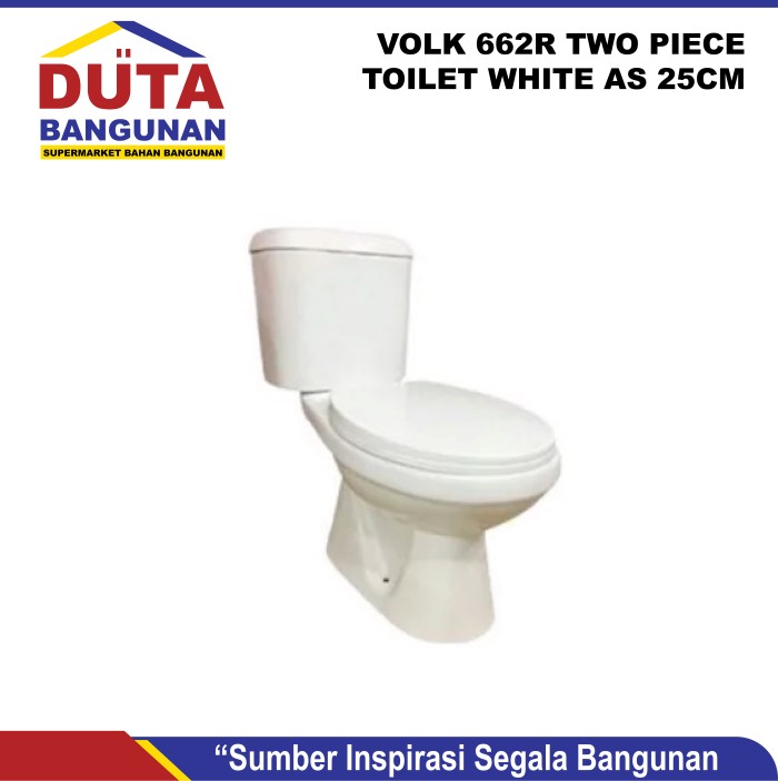 Kloset DUDUK VOLK MONOBLOK VOLK 662 R WT WARNA PUTIH EKONOMIS FULLSE | Lazada Indonesia