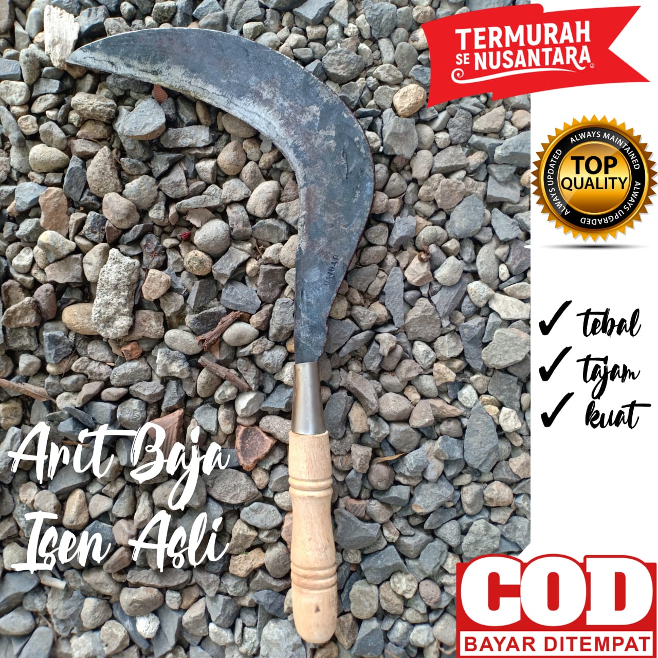 Arit Baja Untuk Tebas Rumput - Arit Panjang Tebal Murah - Sabit Per Mobil Super Tajam | Lazada ...