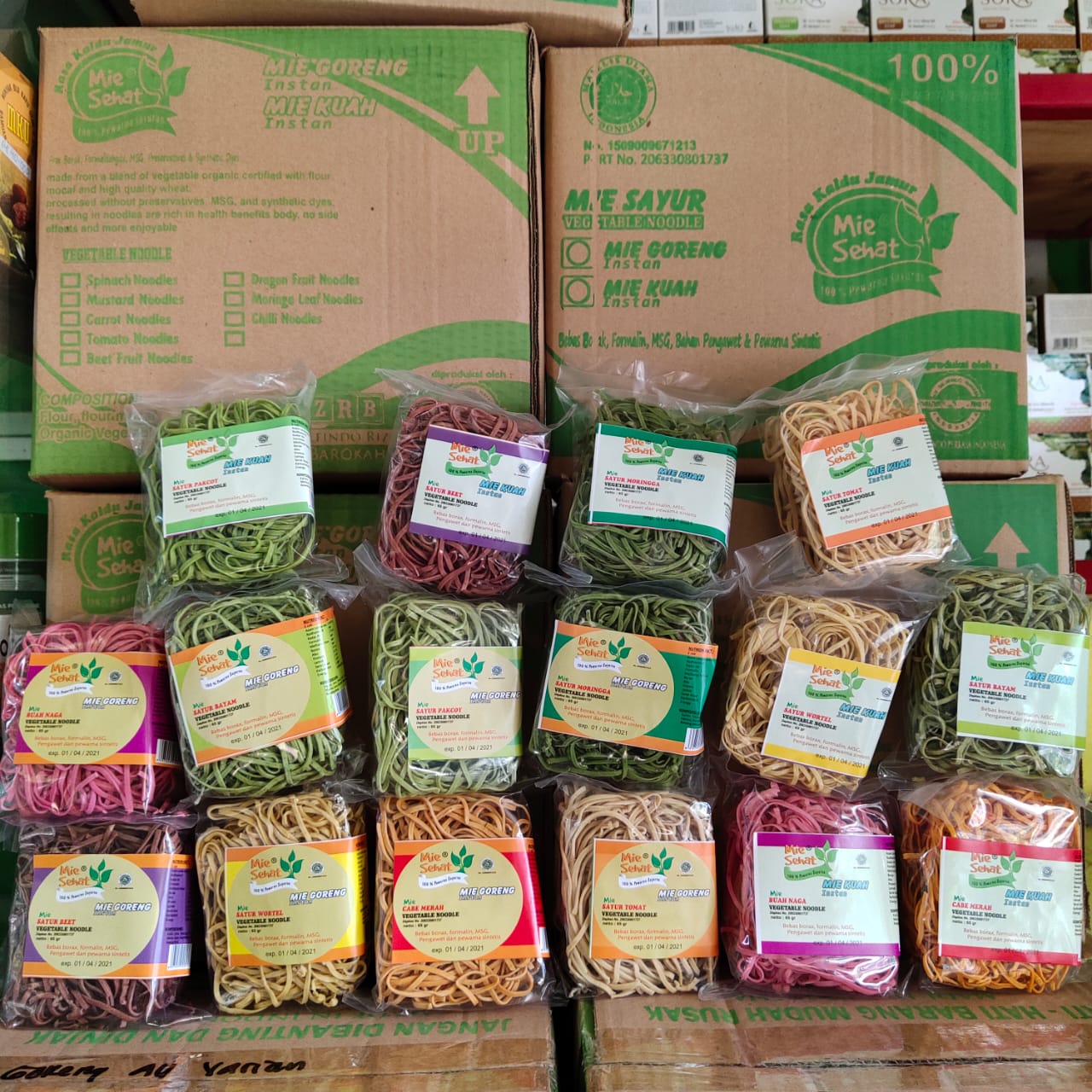 MIE SEHAT NO MSG | Mie Sayur | Mi Sehat | Mie Organik | Mie Herbal ...
