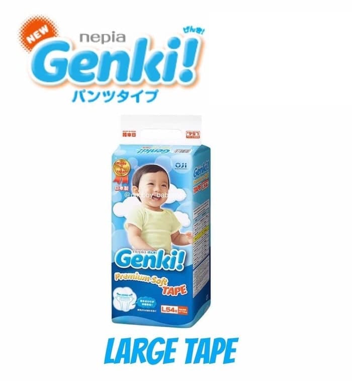 Nepia Genki Diapers - Rekat (L tape 54) | Lazada Indonesia