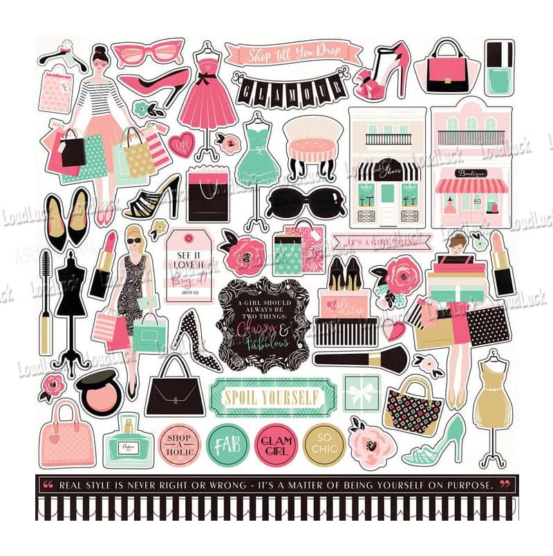 Sticker Hiasan FASHIONISTA Stiker Gambar Tempel Pernak Pernik Elemen ...