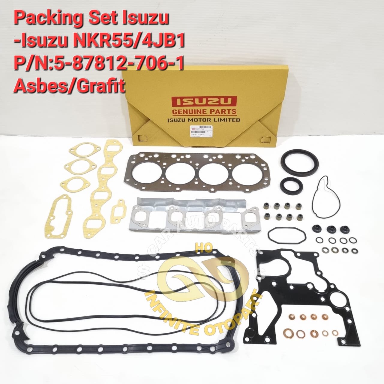 PACKING FULL SET GASKET PAKING SET ISUZU NKR55 4JB1 GRAFIT | Lazada ...