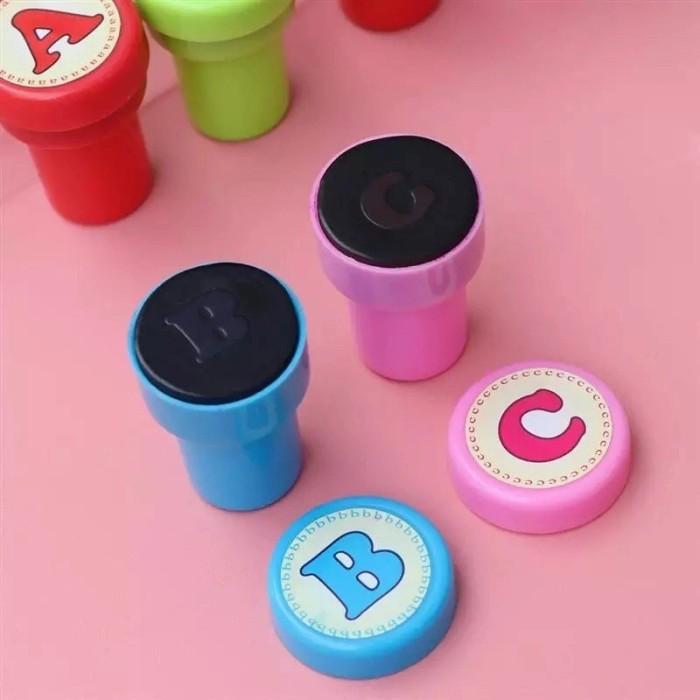 Stempel Anak Stempel Abc Alphabet Stamp Stempel Bagus | Lazada Indonesia