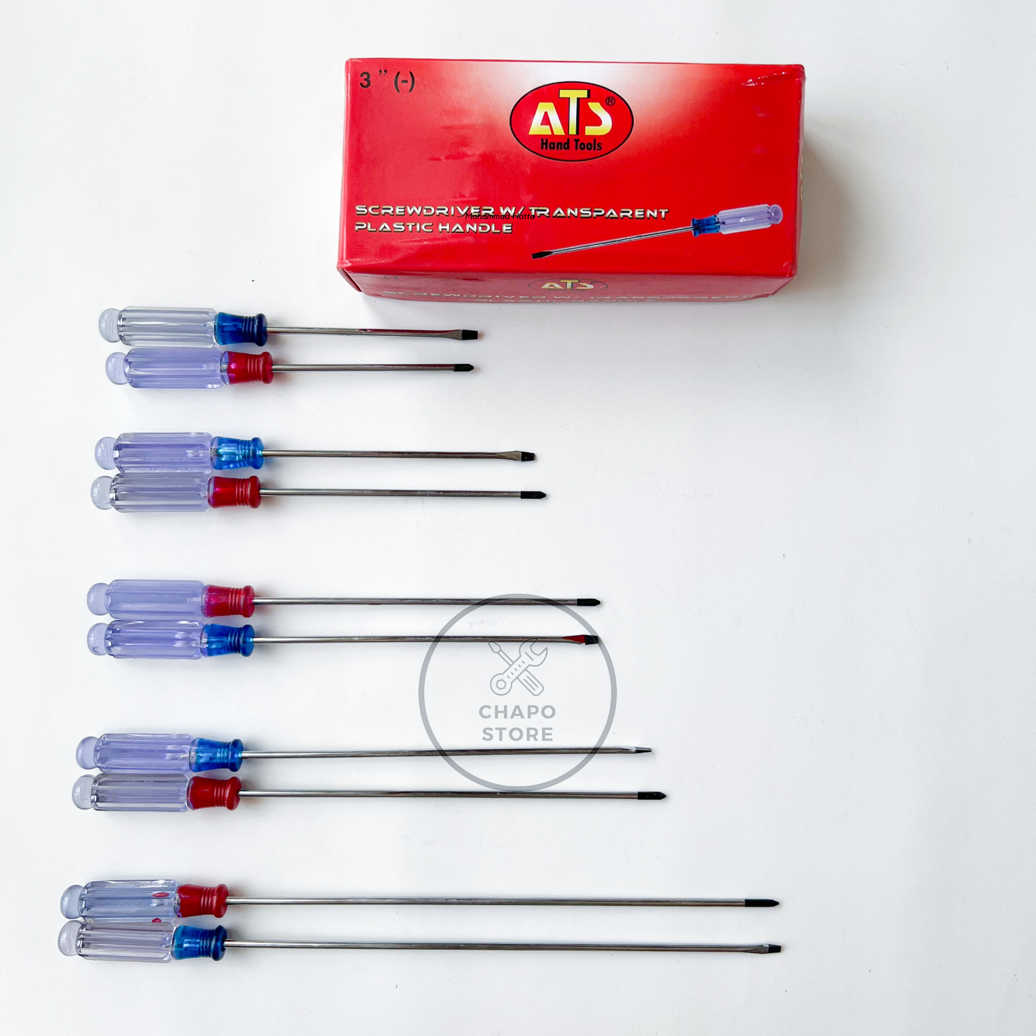 Obeng radio ATS 3 4 5 6 8" inch obeng + plus - minus panjang | Lazada ...