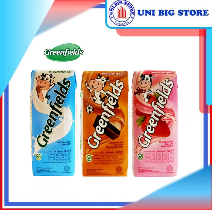 Susu Greenfield s UHT Full Cream - Chocolate - Strawberry Milk 125 ml ...