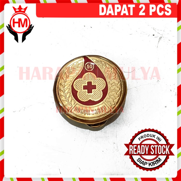 Pin Donor Darah 50 Pin Bros Donor Darah Bulat - Harapan Mulya / 2 pcs ...