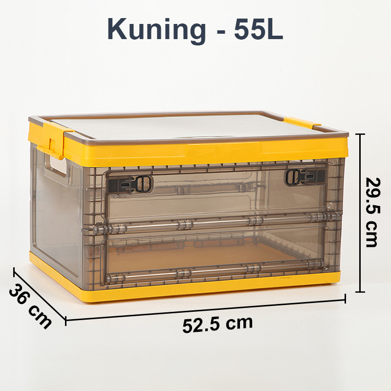 Storage Box Lipat 55L 30L Kontainer Box Folding Box Bukaan Samping ...