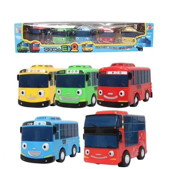 The Little Bus Tayo Original - Tayo Wind Up Car Set (5 Pcs) | Lazada ...