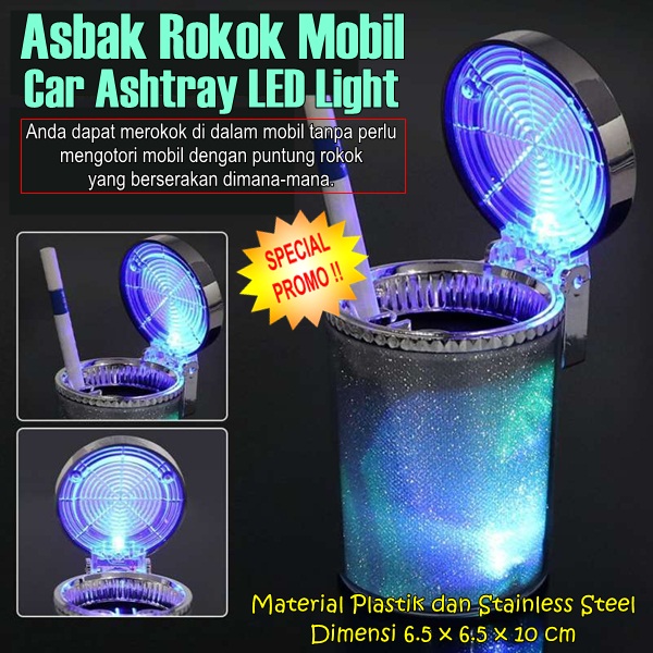 PROMO tempat abu rokok lampu led asbak rokok mobil car ashtray led ...
