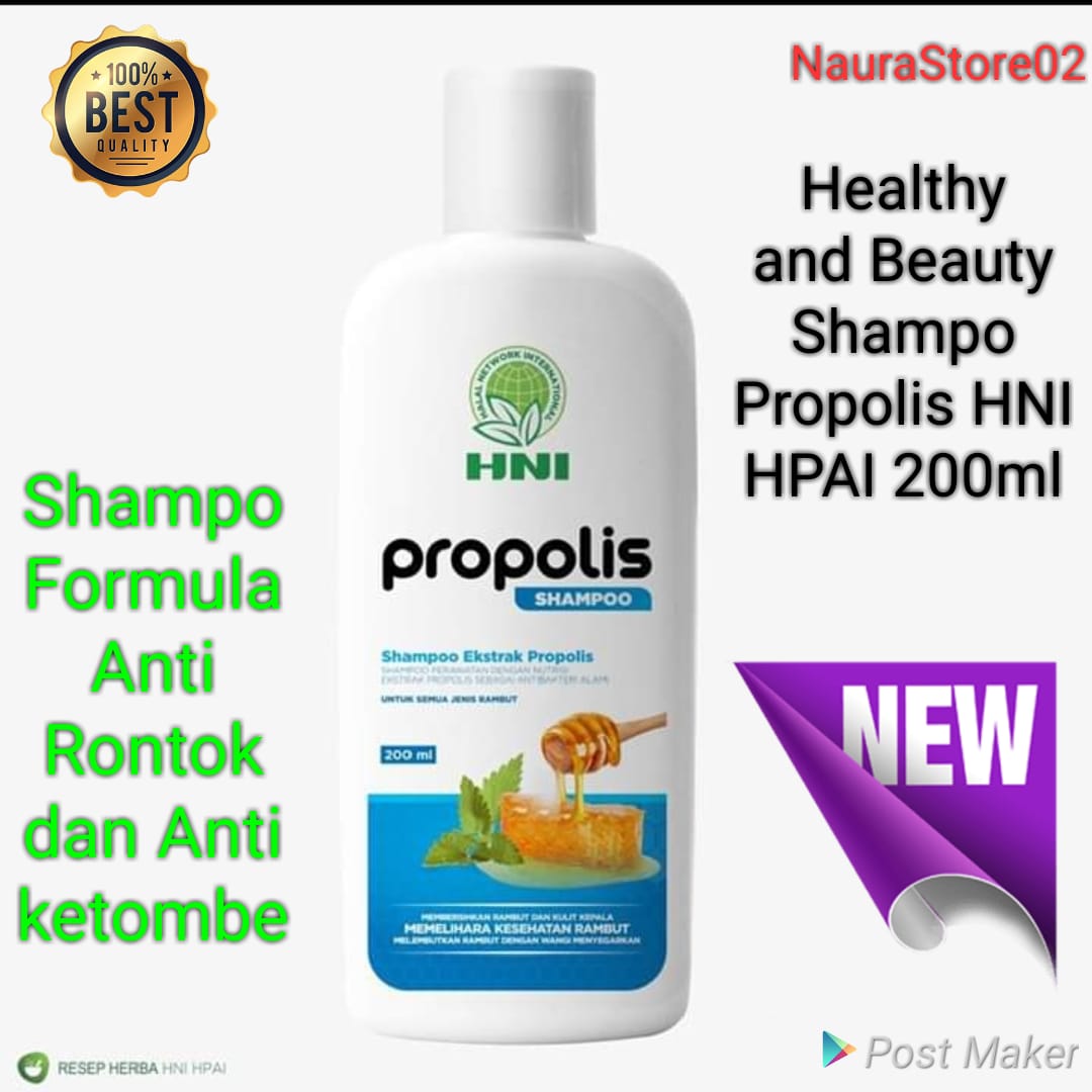 Sampo HNI HPAI - Sampo Pemanjang Rambut - Shampoo Natural Propolis 200 ...