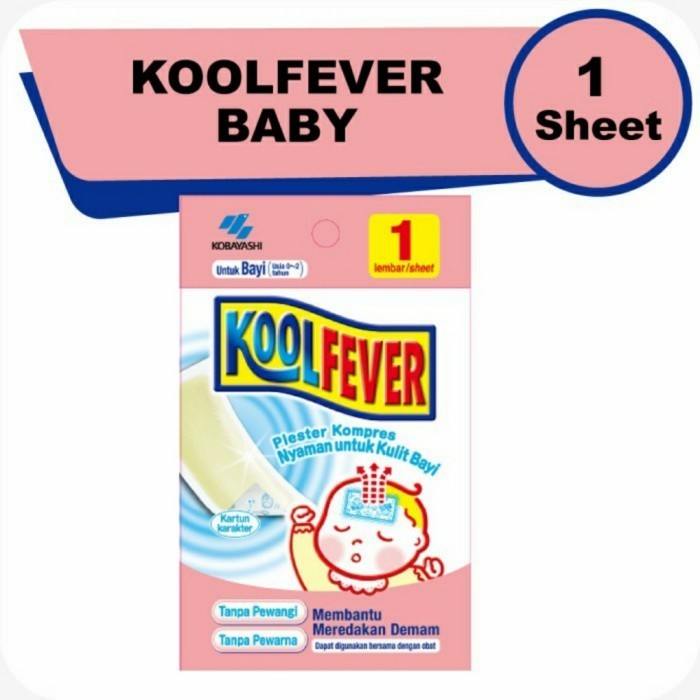 koolfever baby 1 sheets/kool fever kompres penurun panas bayi pink 1s ...