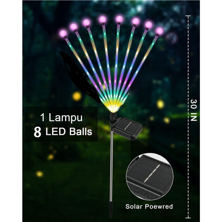 Lampu Taman Lampu Outdoor Tenaga Surya 8 / 10 LED Surya Lampu Lanskap ...