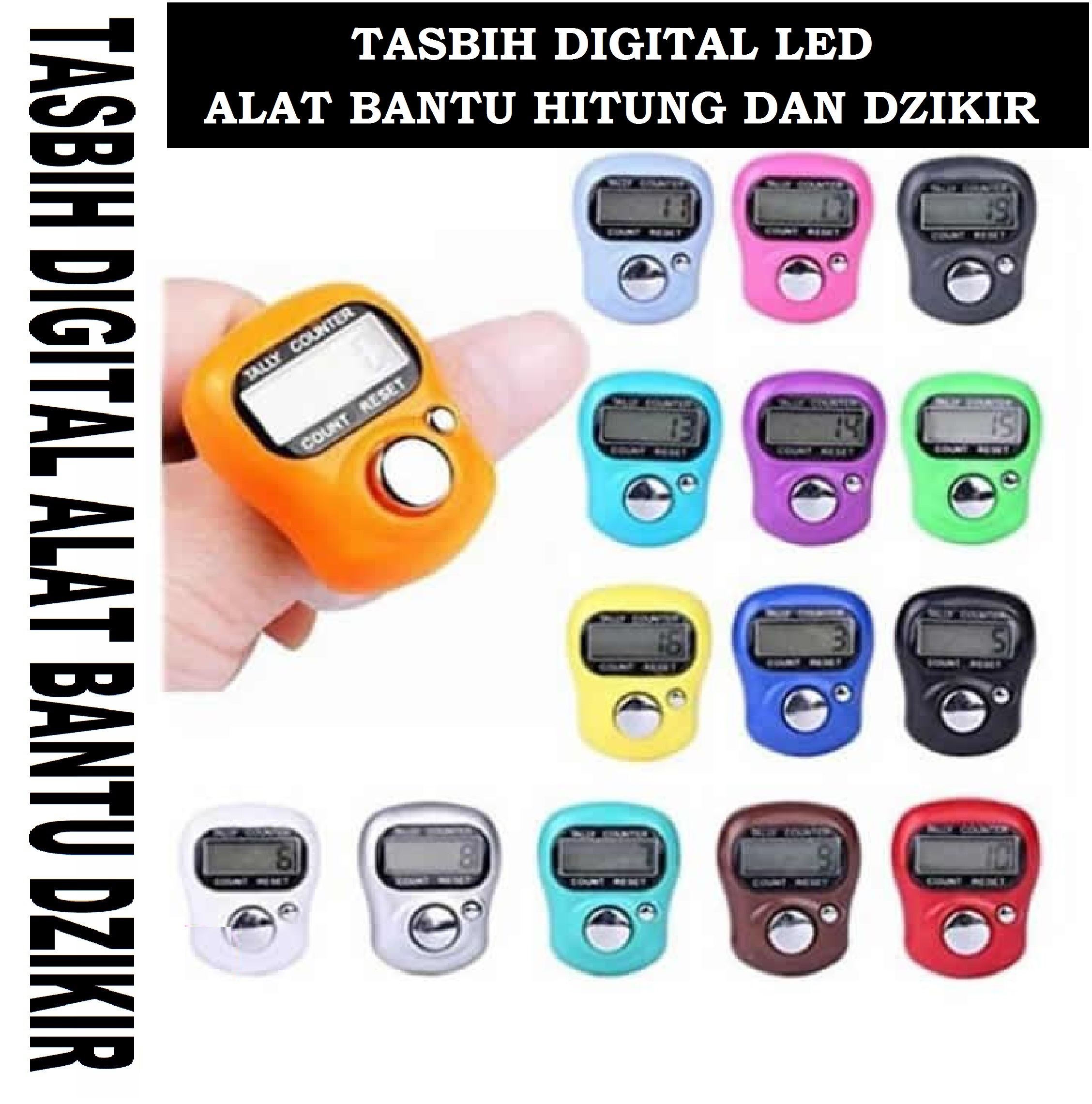 Tasbih Digital Led Finger Counter - Alat Bantu Perhitungan - Alat ...