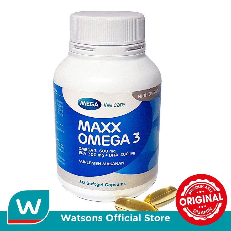 MEGA WE CARE Maxx Omega 3 Blue 30 Softgel Capsul | Lazada Indonesia