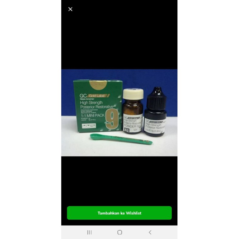 Fuji 9 Extra GIC GC A2, A3 Japan / Bahan tambal Tanpa laser mini pack ...