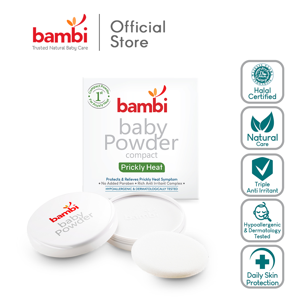 Bambi Baby Powder Compact Prickly Heat 40gr | Lazada Indonesia