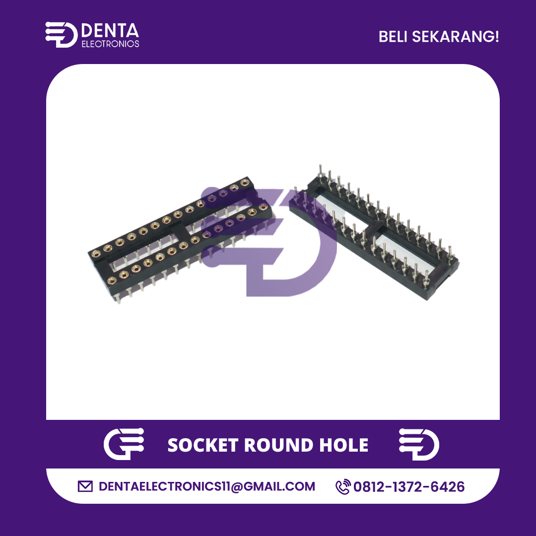 SOCKET ROUND HOLE IC DIP 28PIN | Lazada Indonesia