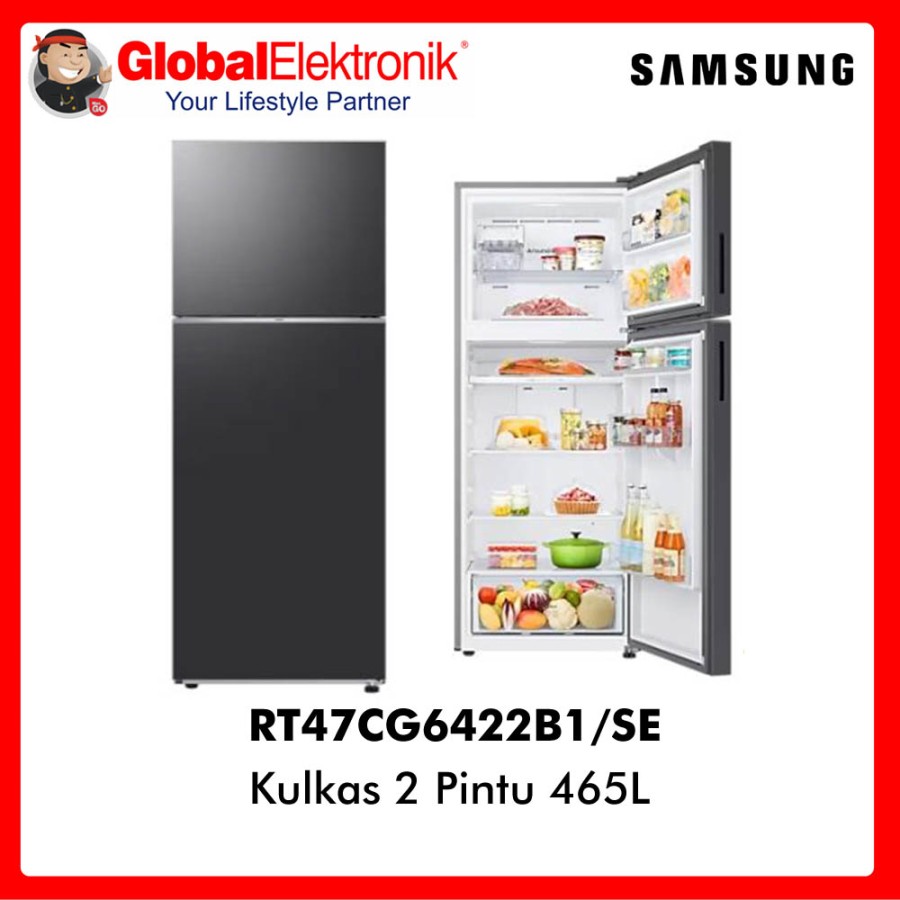 SAMSUNG RT47CG6422B1 - KULKAS 2 PINTU 465L INVERTER RT47 - BLACK ...