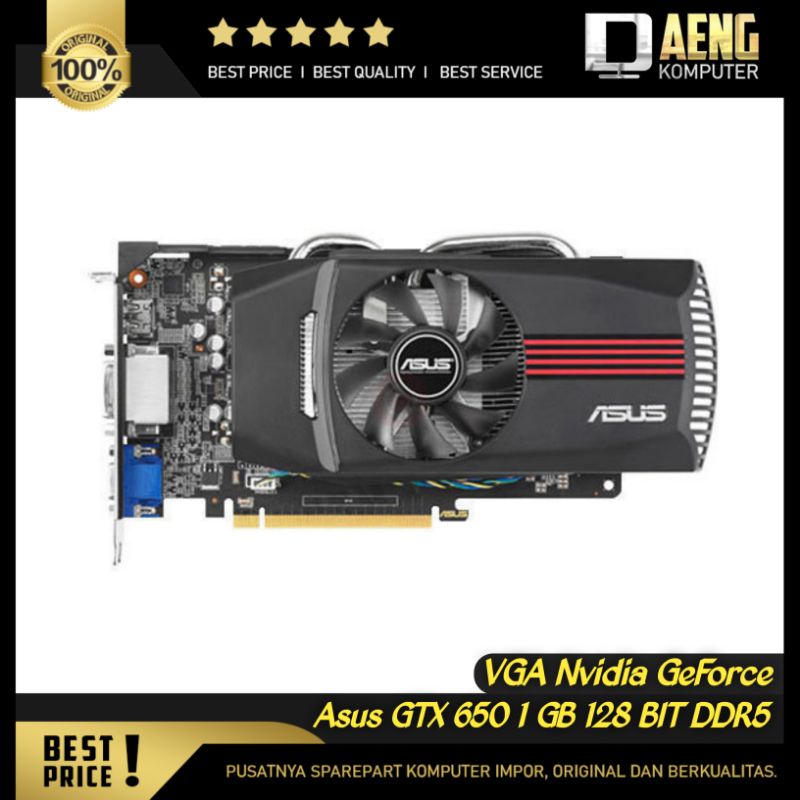 VGA ASUS GTX 650 1gb 128 bit DDR5 Like new 4 display | Lazada Indonesia