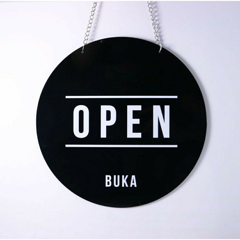 Acrylic Signage Open Close/Akrilik Open Close (Bulat) | Lazada Indonesia