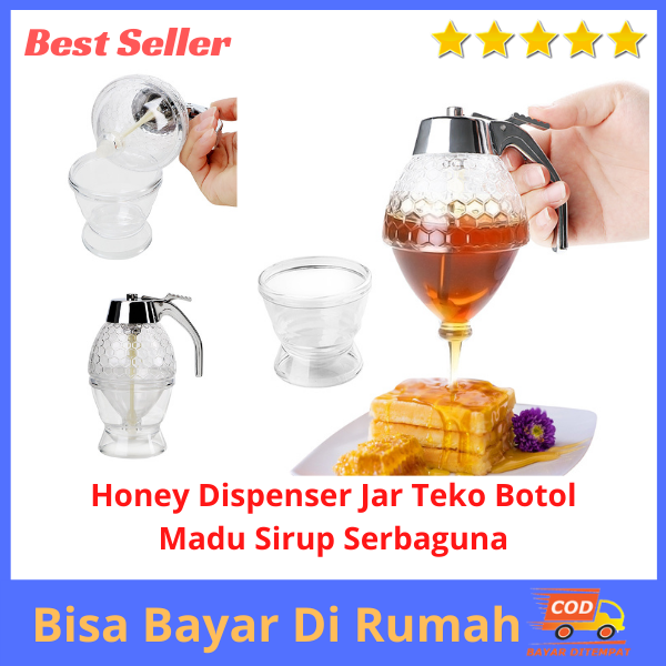HILIFE Honey Dispenser Jar Teko Botol Madu Sirup Serbaguna - 17429 ...