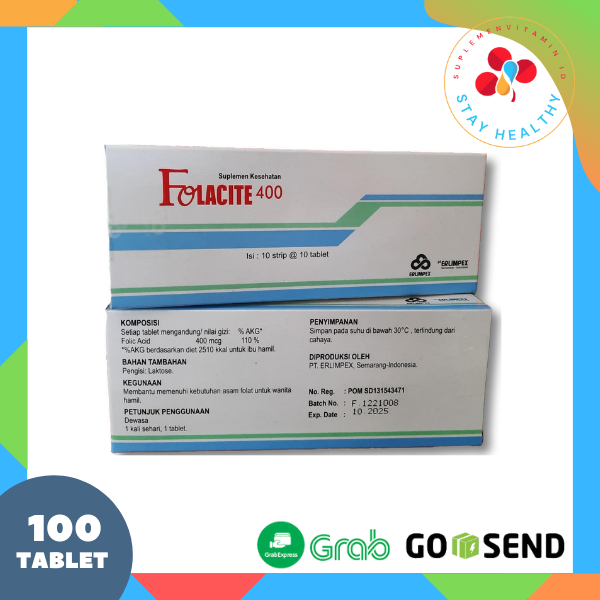 Folacite 400 Vitamin Ibu Hamil - 100 Tablet | Lazada Indonesia