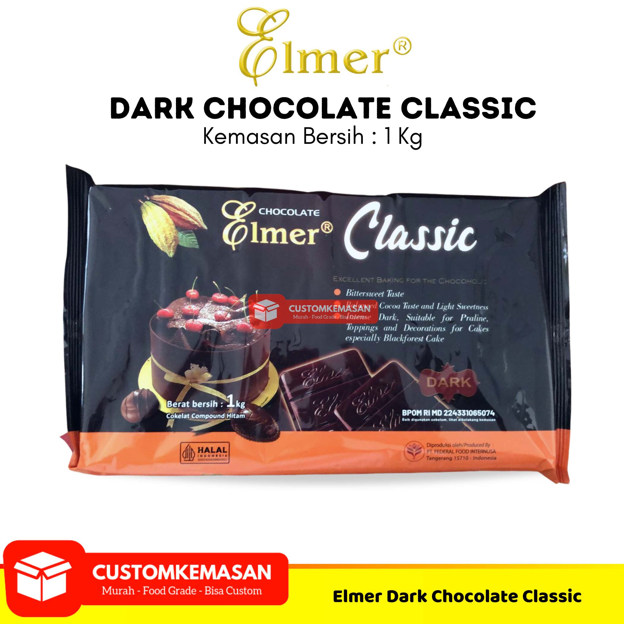 Elmer Compound Dark Chocolate 1Kg / Elmer Compound Classic Dark 1kg ...