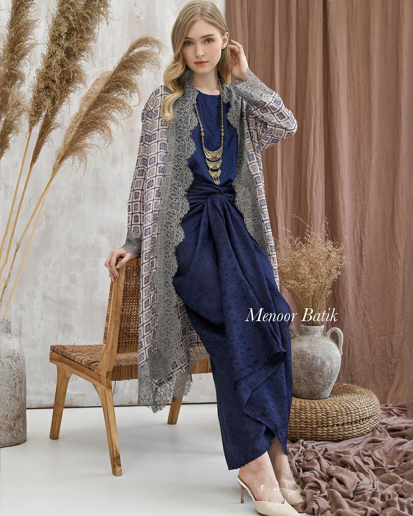 LACE BATIK SET BRANDED PREMIUM SETELAN KEBAYA SEMI SUTERA PREMIUM HIGH ...