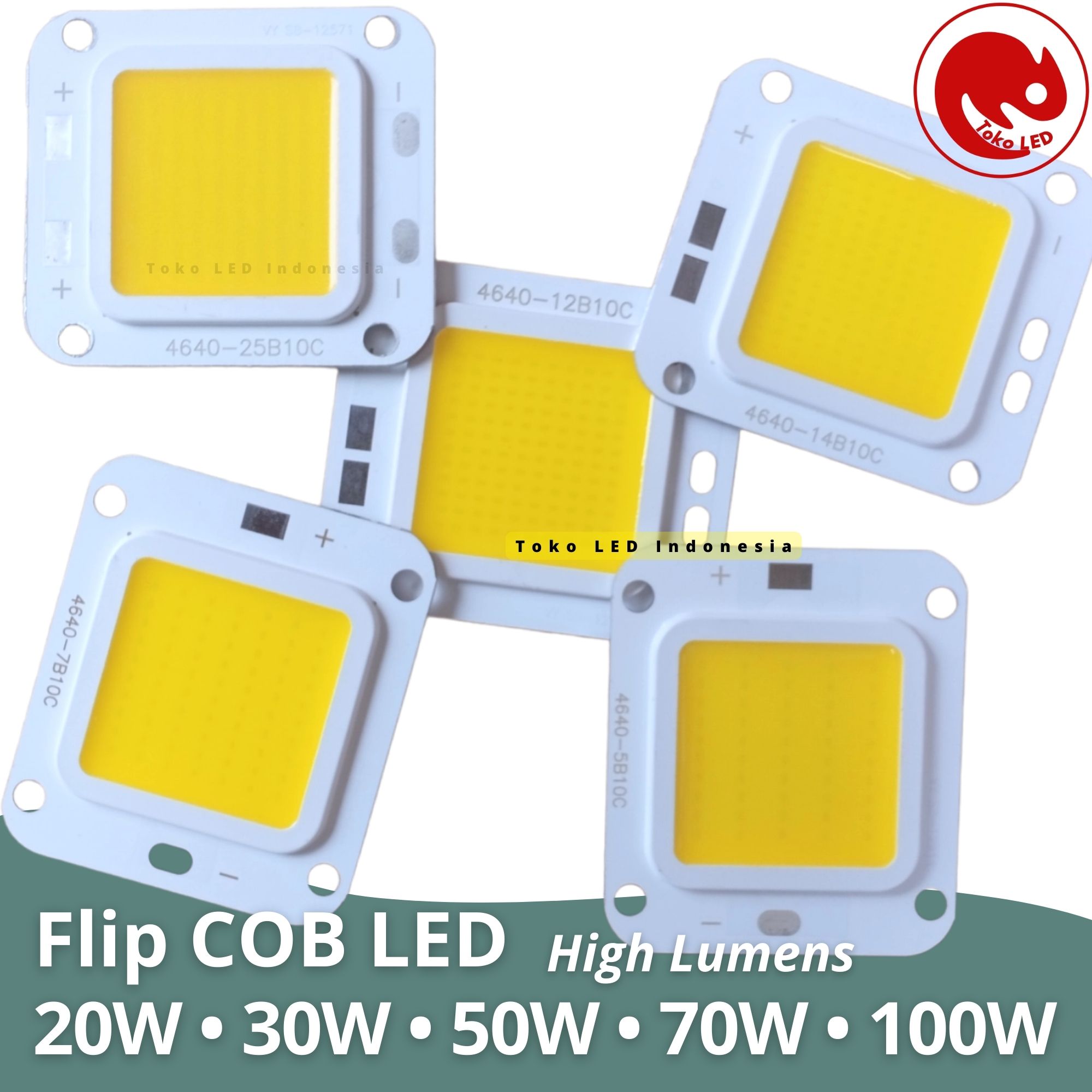 Flip COB LED 20W 30W 50W 70W 100W - Mata Lampu LED Lampu Sorot PJU ...