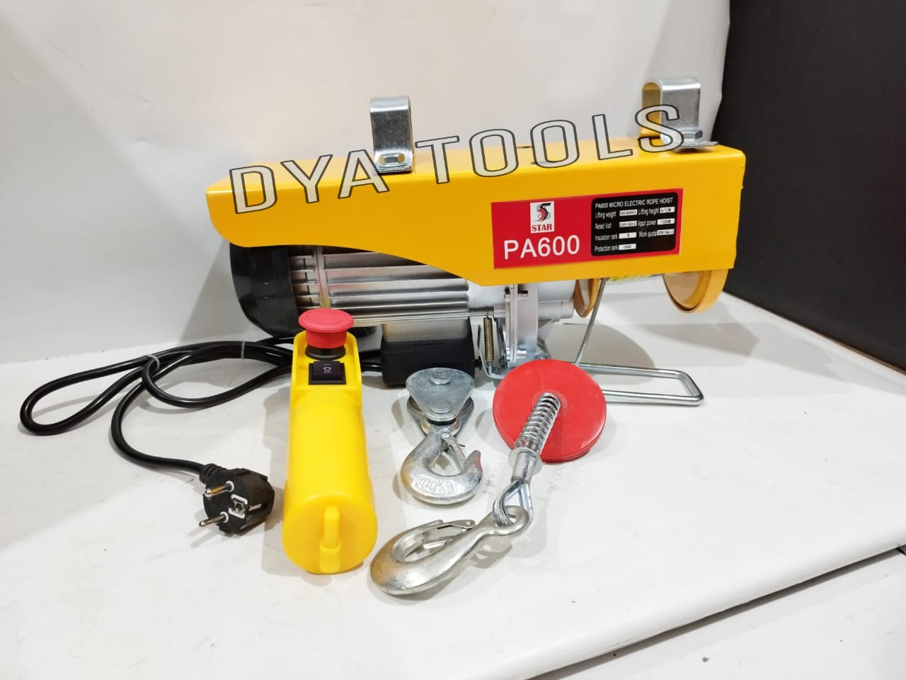 MINI ELECTRIC HOIST 800 KG TAKEL LISTRIK PA 600 A ROPE HOIST PA 600 ...