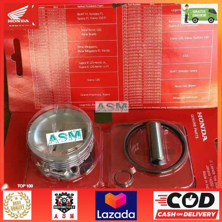 PISTON KIT SEHER KIT STANDAR SUPRA X 125 KARISMA KPH HGP COD | Lazada ...