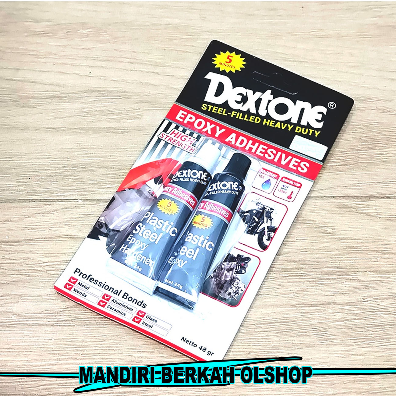 DEXTONE 5 MENIT LEM EPOXY / LEM CAMPUR SERBAGUNA / Lem Besi Dextone 48 ...