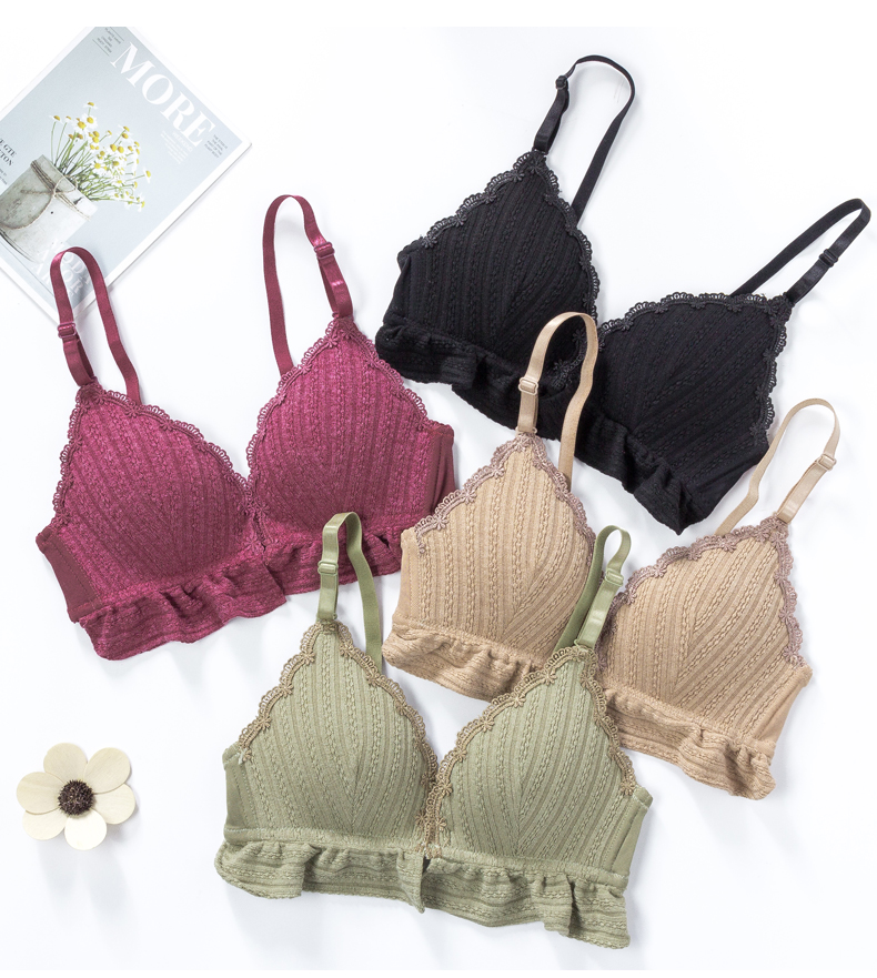 Bra BH Wanita Model Push-Up Isi Busa dengan Tali Strap dan Bahan Lace ...