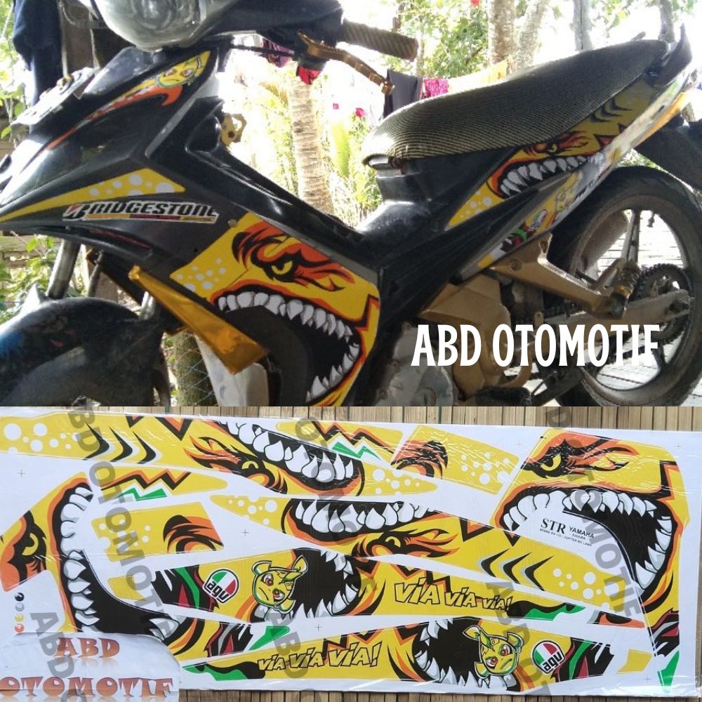 Striping Sticker Variasi Jupiter MX Lama Stiker Motor OJMX Shark Decal ...