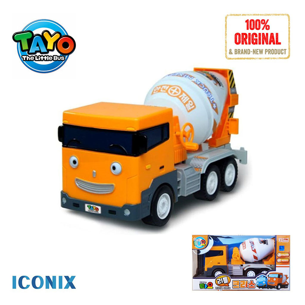 Iconix Tayo The Little Bus Little Chris Cement Mixer Truck TYX220017 ...