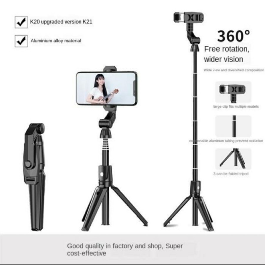 Tongsis Bluetooth Selfie Dual LED Tongsis Tripod Bluetooth NEW VERSION ...