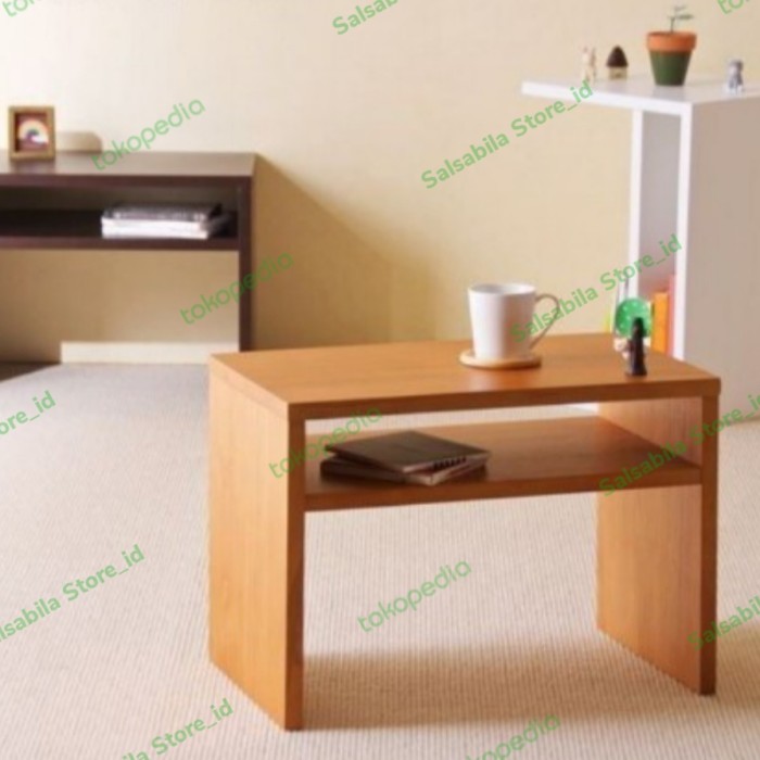 Meja laptop/side table kayu mahoni | Lazada Indonesia