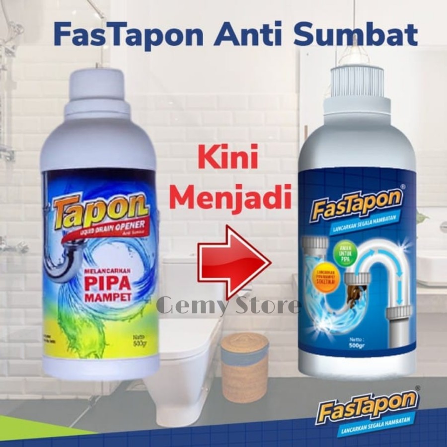 TAPON FASTAPON ANTI SUMBAT MENGATASI MAMPET SALURAN AIR WC TOILET 500ML ...